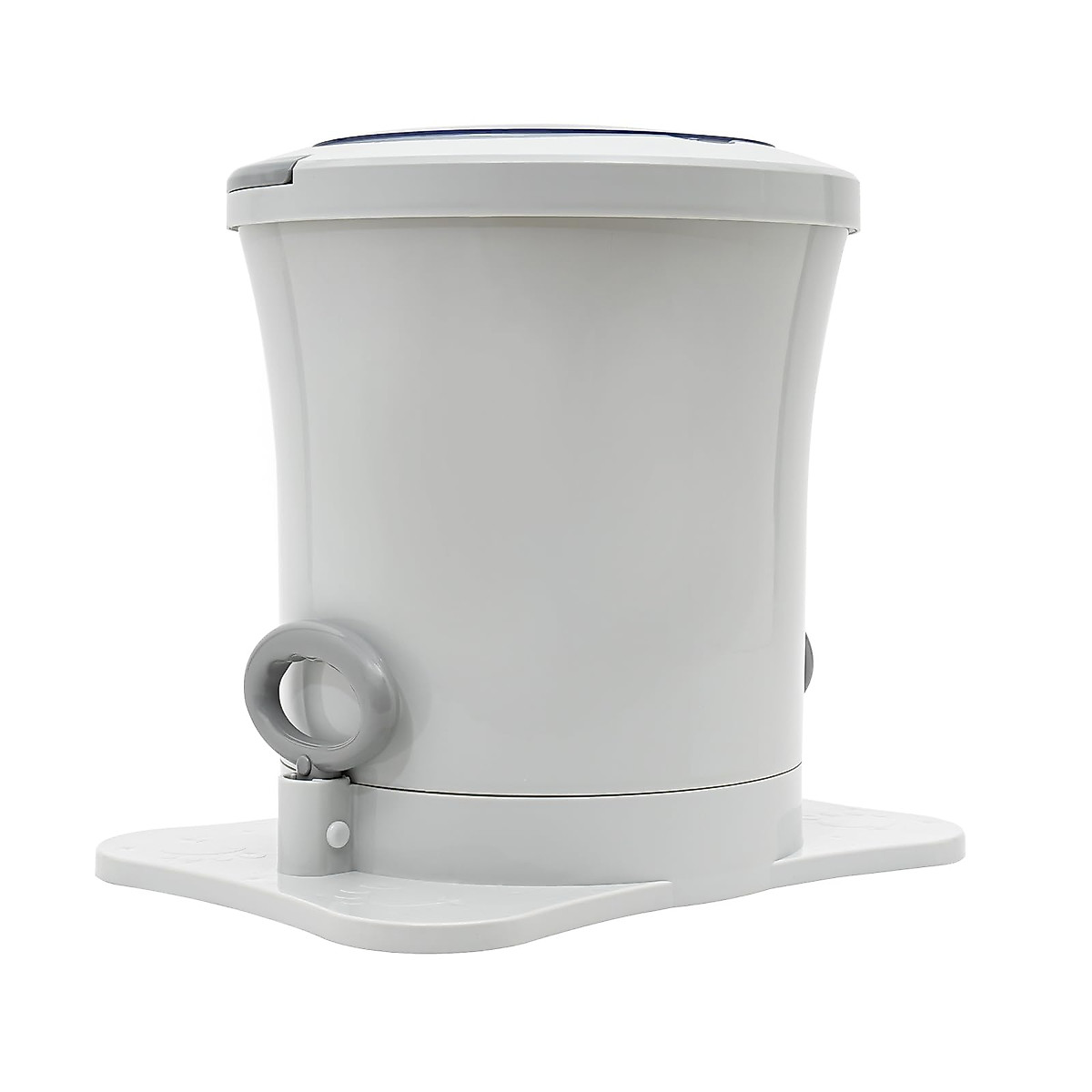 HinLIaDa Mini Manual Dehydrator Washing Machine,Portable Foot Operated Non-Electric Dehydrator, Compact Washer Spin Dryer for Baby Clothes, Underwear or Small Items, Apartment, Dorm, Camping (White)