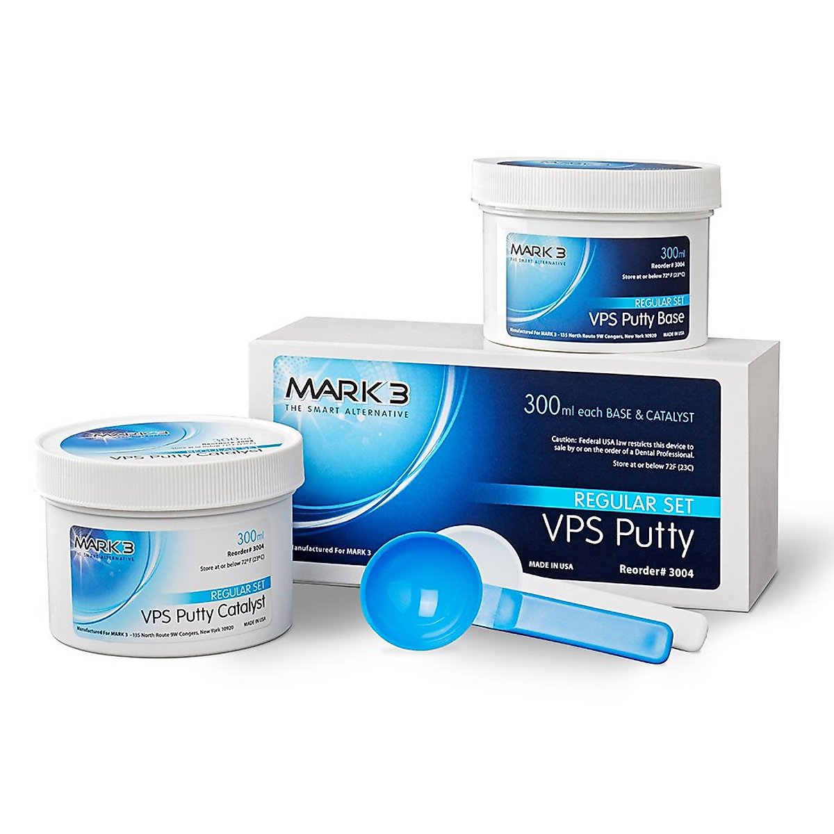 Cargus 3004 VPS Putty Regular Set, 300 mL, Each Base and Catalyst, Mark3