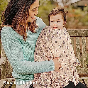 Car Seat Cover Baby, Muslin Baby Car Seat Cover, 3 in 1 Carseat Sover, Carseat Cover for Baby Easy to Get in & Out