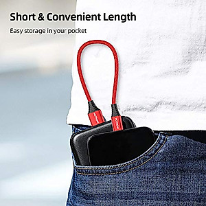 HOTNOW Short Micro USB Cable 1ft 3Pack, 12 inch Android Charger Cables Nylon Braided Fast Charging Cord for Samsung Galaxy S7 S6 S7 Edge S5,Note 5,PS4,Power Bank and More