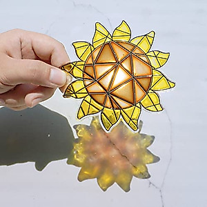 Winlyn 33 Sets Fall Leaf Pumpkin Acorn Sunflower Suncatchers Ornaments Decorations DIY Window Paint Art Suncatchers Craft Kits Autumn Sun Catchers for Kids Classroom Activity Thanksgiving Art Project