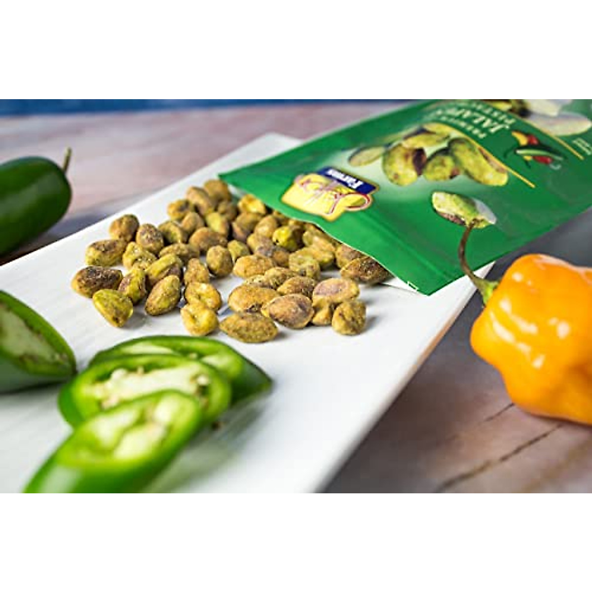 Setton Farms Naturally Seasoned Pistachio Kernels, Jalapeno, No Shell Pistachios, Certified Non-GMO, Gluten Free, Vegan and Kosher, 5 oz Resealable Pouch