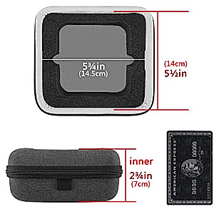 Geekria Shield Case Compatible with 2021 Appl TV 4K (32GB / 64GB) Case, Replacement Hard Shell Travel Carrying Bag with Room for Remote Controllers and Accessories (Grey)