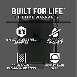 Stanley The Legendary Food Jar + Spork 14oz Hammertone Green