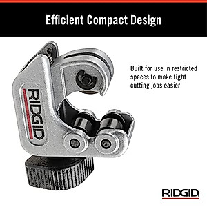 RIDGID 40617 Model 101 Close Quarters Tubing Cutter with 1/4"-1-1/8" Cutting Capacity, Silver