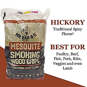 Mr. Bar-B-Q Hardwood Smoking Chips Variety Pack | 3 Different Flavors | Experience All The Flavors of Smoked Food | Apple, Hickory and Mesquite Smoking Chips | 3 x 1.6 Pound Bags