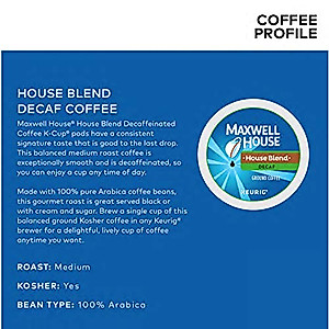 Maxwell House, Decaf House Blend Coffee Keurig K-Cups, 96 Count