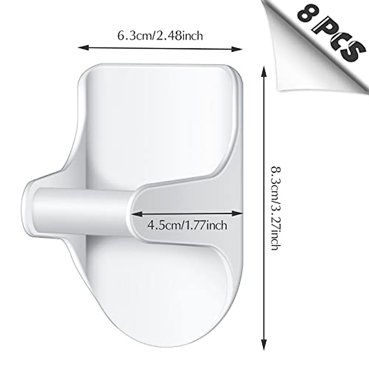 8 Pack Wall Mount Spray Bottle Hooks Holder Spray Bottle Hanger Adhesive Hook to Create Storage Space Spray Bottle Rack Organizer Hanger for Cabinet Kitchen Variety Surfaces Spray Bottle Wall Holder