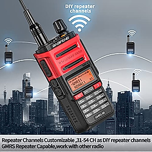 Baofeng GMRS Radio GMRS-9R Handheld Radio with NOAA Weather Scan,Waterproof IP67 Long Range Two Way Radios Rechargeable
