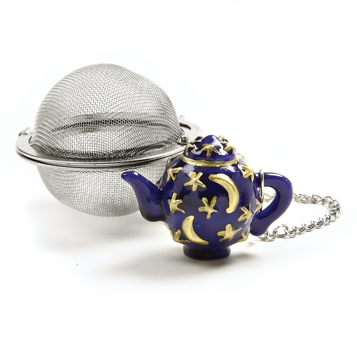 Norpro Stainless Steel 2-Inch Mesh Tea Infuser Ball with Teapot Weight, One Size, Silver