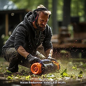 ProCase Noise Reduction Safety Ear Muffs, Hearing Protection Earmuffs, NRR 28dB Noise Sound Protection Headphones for Shooting Gun Range Mowing Construction Woodwork Adult Kids -Red