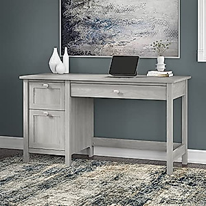 Bush Furniture Broadview Computer Desk with Drawers, 54W, Modern Gray