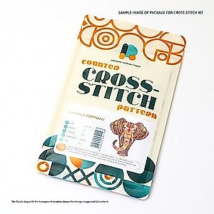 Badlands National Park CS456-2 - Counted Cross Stitch KIT#2. Set of Threads, Needles, AIDA Fabric, Needle Threader, Embroidery Clippers and Printed Color Pattern Inside.