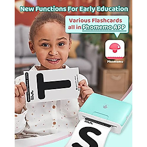 Phomemo M04S Portable Thermal Printer Sticky Note Printer, Bluetooth Label Printer, Support 2/3/4 inch Printing Width, 300 dpi,Compatible with iOS + Android, Suitable for Labels, Notes, documents