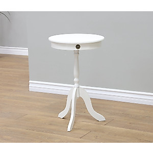 Frenchi Furniture Table, 15.76 in x 15.76 in x 24.82 in, White