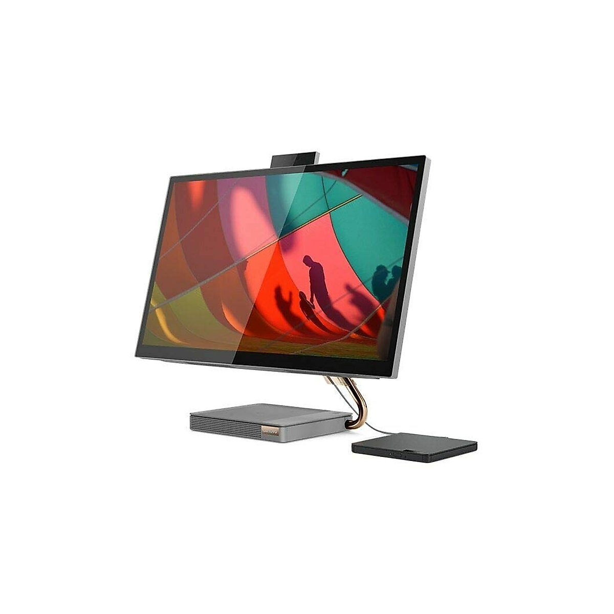 Lenovo 27" QHD Touchscreen All-in-One Ideacentre 5 Computer with Intel 8 Core i7-10700T Processor up to 4.5 GHz, 16GB DDR4 RAM, 512GB PCIe SSD, and Windows 10 Home