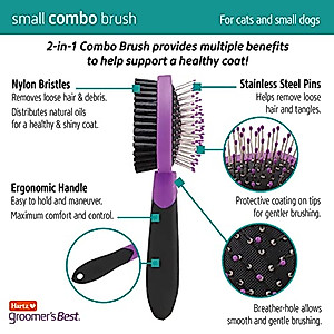 Groomer's Best Small Combo Brush for Cats and Small Dogs