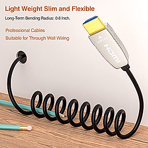 RUIPRO 4K HDMI Fiber Optic Cable 10 Feet 18Gbps 4K@60Hz ARC HDR10 Ultra Slim Flexible HDMI 2.0b Cable