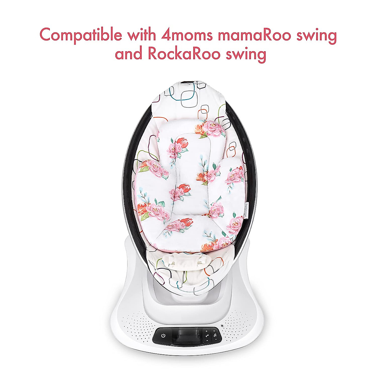 Minne Baby Infant Insert - Compatible with 4Moms RockaRoo and MamaRoo - Breathable Cool Mesh Fabric - Plush Soft Newborn Insert with Head and Body Support