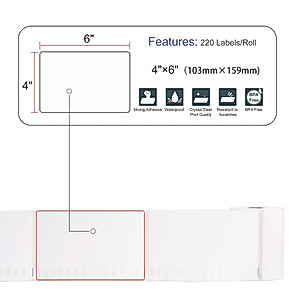 L LIKED 15 Rolls Compatible with Dymo 1744907 Internet Postage Labels 4" x 6" Shipping Labels Compatible with Rollo, DYMO 4XL & Zebra Desktop Printers (220 Labels Per Roll)