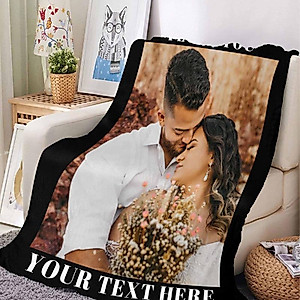 Artsadd Custom Blankets with Photos Text Personalized Pictures Collage Blankets Customized Flannel Throw Blanket Gifts for Mom Dad Best Sister Family Wife 1 Collage 50"x60"