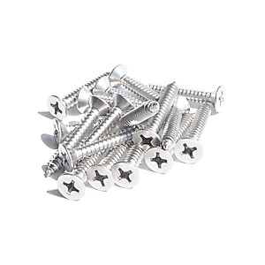 Stainless Steel Wood Screws #14 x 1 Inch Self Tapping Screws 50pcs, Flat Head Phillips 18/8 Stainless Steel Sheet Metal Screws for Cabinet, Wooden, Indoor and Outdoor Use by IMSCREWS