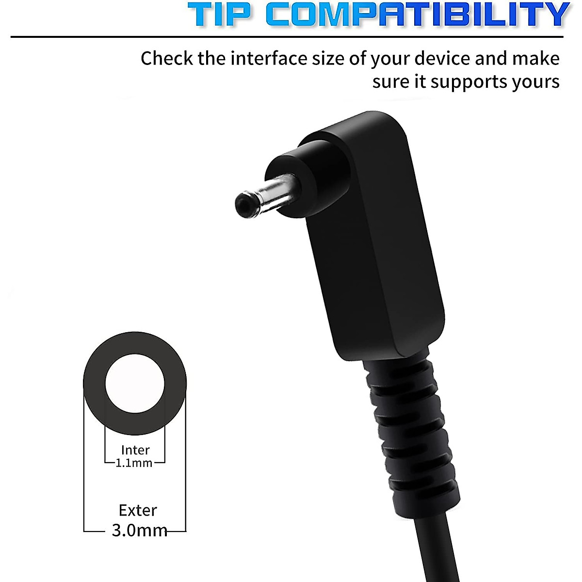 N15Q8 N15Q9 N16P1 N20C5 65W 19V 3.42A Charger Replacement for Acer Laptop AC Adapter A13-045N2A A11-065N1A Pa-1450-26 Aspire 1 5 R15 Slim A515-54 Chromebook C738T C740 Spin 1 3 5 Swift 3 Power Cord