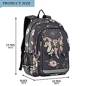 ALAZA Watercolor Ethnic Boho Floral Backpack Daypack Bookbag