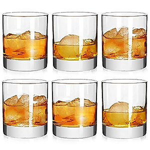Rock Style Old Fashioned Whiskey Glasses 11 Ounce, Short Glasses For Camping/Party,Set Of 6