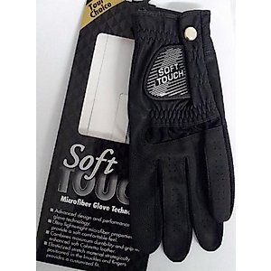 Soft Touch Microfiber Golf Glove Black Men's LH Small