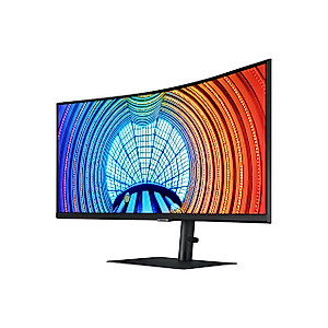SAMSUNG Viewfinity S65UA Series 34-Inch Ultrawide QHD Curved Monitor, 100Hz, USB-C, HDR10 (1 Billion Colors), Height Adjustable Stand, TUV-certified Intelligent Eye Care (LS34A654UBNXGO),Black