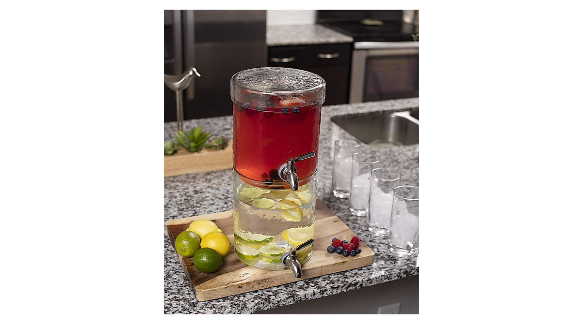 BirdRock Home 2-Gallon Stacking Beverage Dispenser for Parties