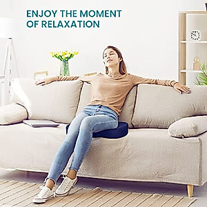 CushZone Childrens Desk Chairs Gel Seat Cushion for All-Day Sitting - Coccyx, Tailbone, Back Pain Relief Cushion - Ergonomic Seat Cushion for Office Chairs, Car Seat, Gaming Chair - Blue,X-Large