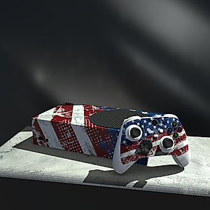 PlayVital Impression US Flag Custom Vinyl Skins for Xbox Core Wireless Controller, Wrap Decal Cover Stickers for Xbox Series S Console Controller
