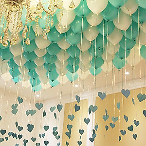 HONBAY Pack of 6 Mix Color Crimped Rugby Shape Balloon Ribbon Roll Gift String Wrap Ribbon