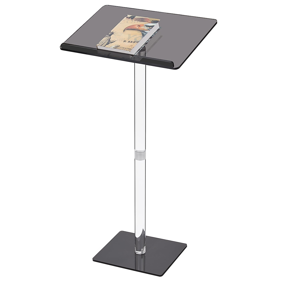 HODLBIT Acrylic Podium Stand, 23.6''X15.7'' Pulpits for Churches, Angle Adjustable, Large Modern Lecterns & Podiums for Classroom, Weddings, Concert, Professional Presentation Podiums, Easy Assembly…