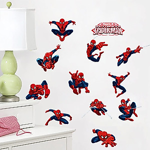 Spiderman Wall Sticker Children's Cartoon Bedroom Background Wall Decoration Self-Adhesive Wall Sticker PVC
