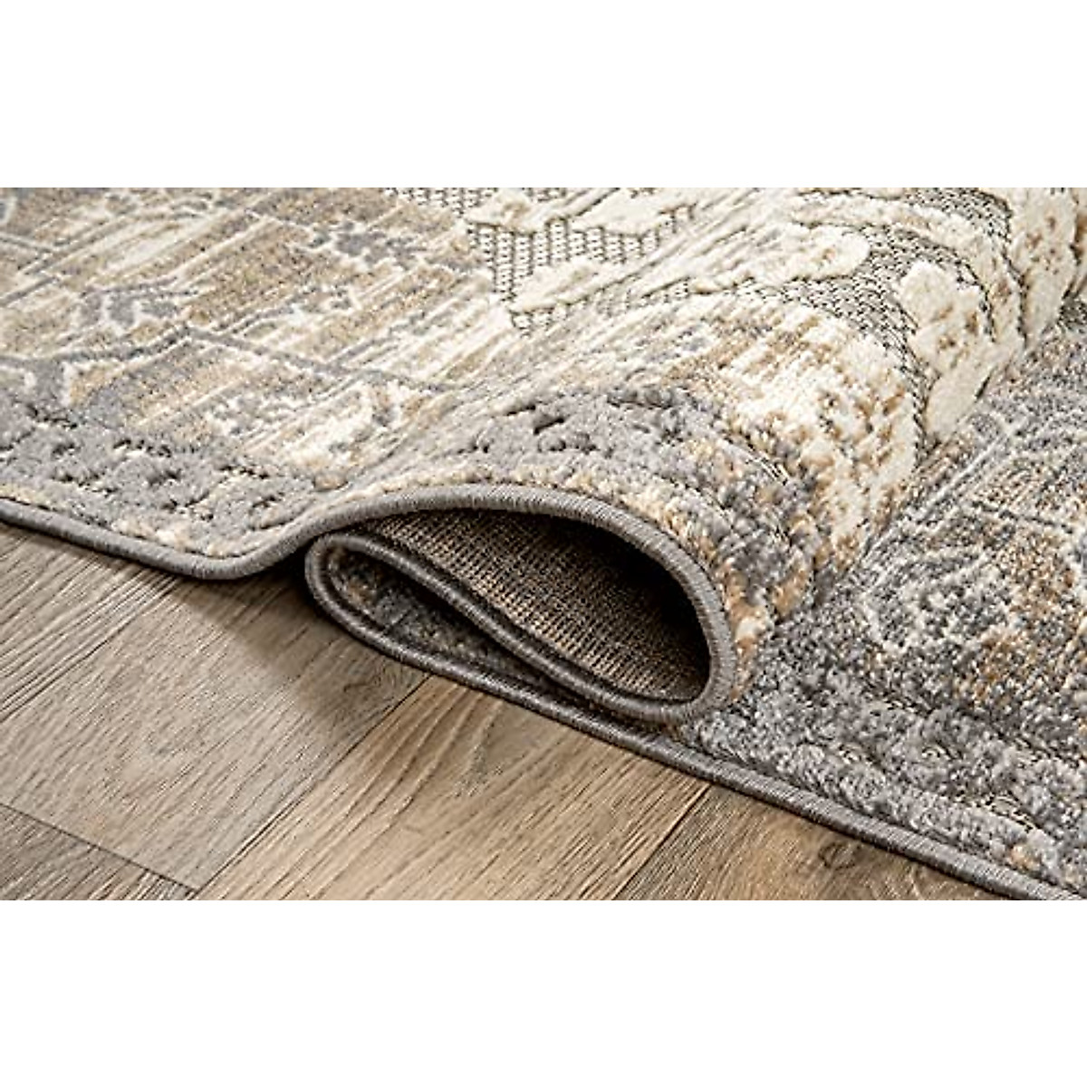Rugshop Distressed Traditional Indoor/Outdoor Area Rug 5' x 7' Beige