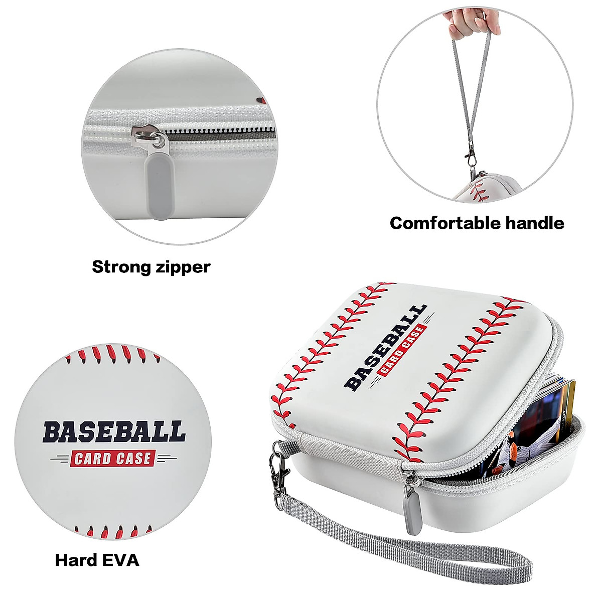 ANKHOH Baseball Football Card Holder Case Compatible with Topps 2021 Baseball Cards Packs, Sports Cards Protectors Storage Box, 400+ Trading Cards Display Binder for PM/MTG/C.A.H and More Collection