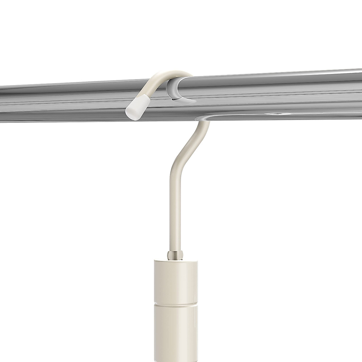 Simple Houseware Adjustable Closet Hanging Rod, White