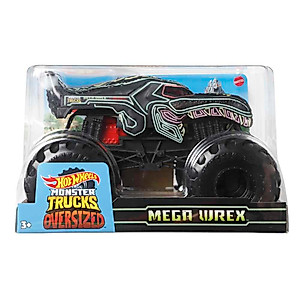 Hot Wheels Monster Trucks Oversized 1:24 Scale Diecast Neon Mega Wrex