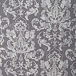 Linon Coco Accent Chair, Gray Damask