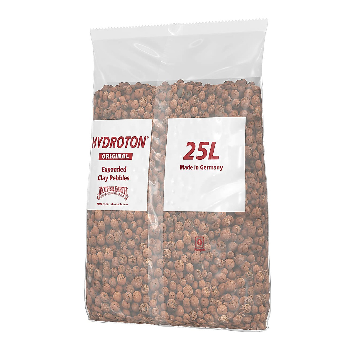 Mother Earth HGC714114 Hydroton Original Expanded Clay Pebbles, 25 Liter, Terra Cotta
