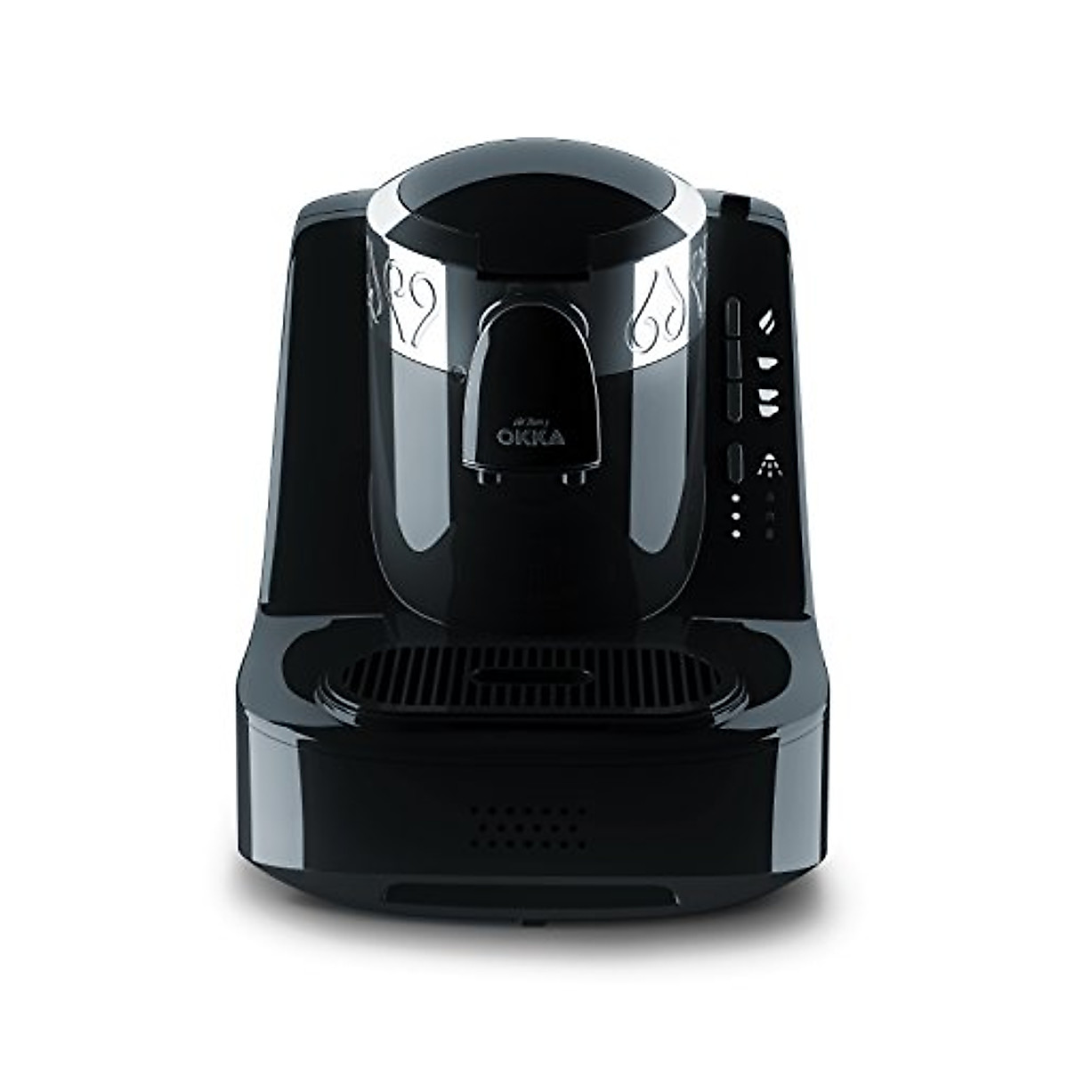 ARZUM Okka Automatic Turkish Coffee Machine, Maker, USA 120V, UL, Black and Silver