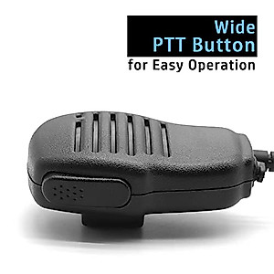 NEWASHAN Hand Microphone for Cobra microTalk Radio ACXT345 ACXT545 CX112 CX190 CX1035R FLT CXT645 CXY900 PX655 RX385 Walkie Talkie Shoulder Lapel Speaker Mic with Back Clip Audio Jack (Straight 1-pin)