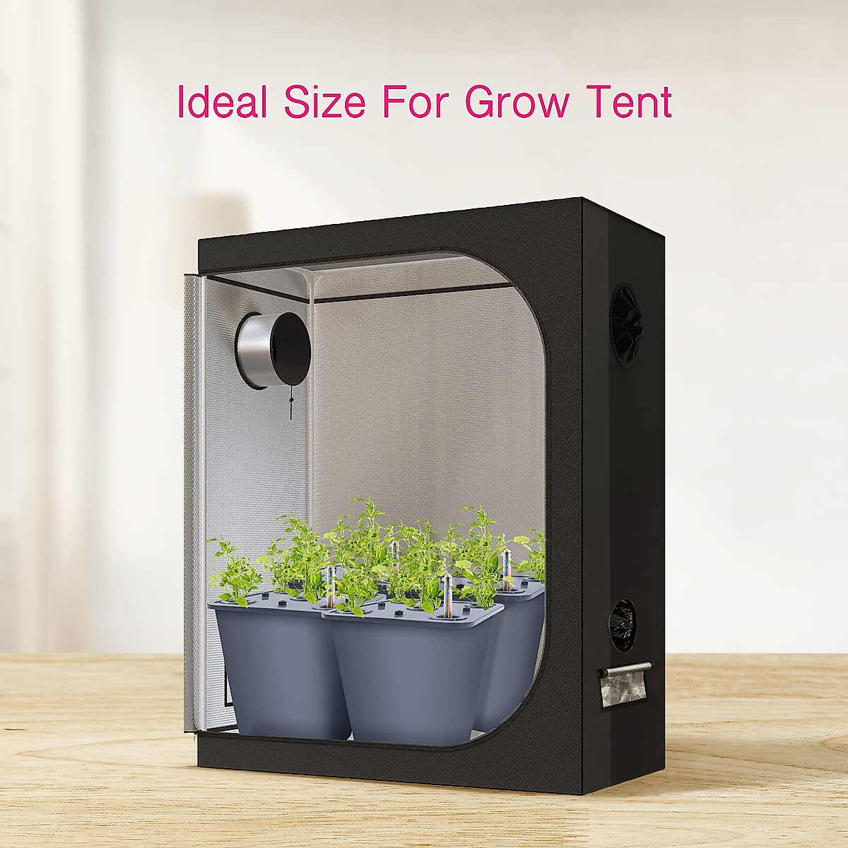 Lawnful 4 Hydroponic Buckets Kit for Plants, Hydroponics Growing System for Herbs/Tomato/Vegetables, DWC System with Air Pump & Germination Tray (Complete Indoor Hydroponic Gardening Supplies)