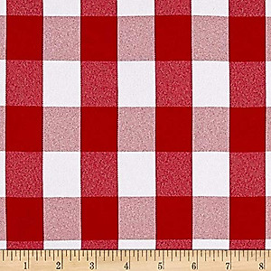 Picnic Gingham Yarn-Dyed Red/White, Fabric by the Yard