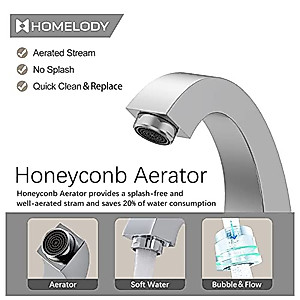 HOMELODY Widespread Bathroom Faucet 8 Inch, 2 Handle Bathroom Sink Faucet, 3 Hole Lavatory Faucet with Pop Up Drain, Chrome