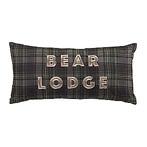 Donna Sharp Throw Pillow - Bear Panels Lodge Decorative Throw Pillow with Bear Design - Rectangle