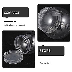 ABOOFAN 20pcs DIY Snow Globe Water Globe Clear Plastic Snow Globe 4inch Light Bulb Water Globe Jar with Screw Off Cap Empty Fillable Display Jar for Crafts Holiday Supplies